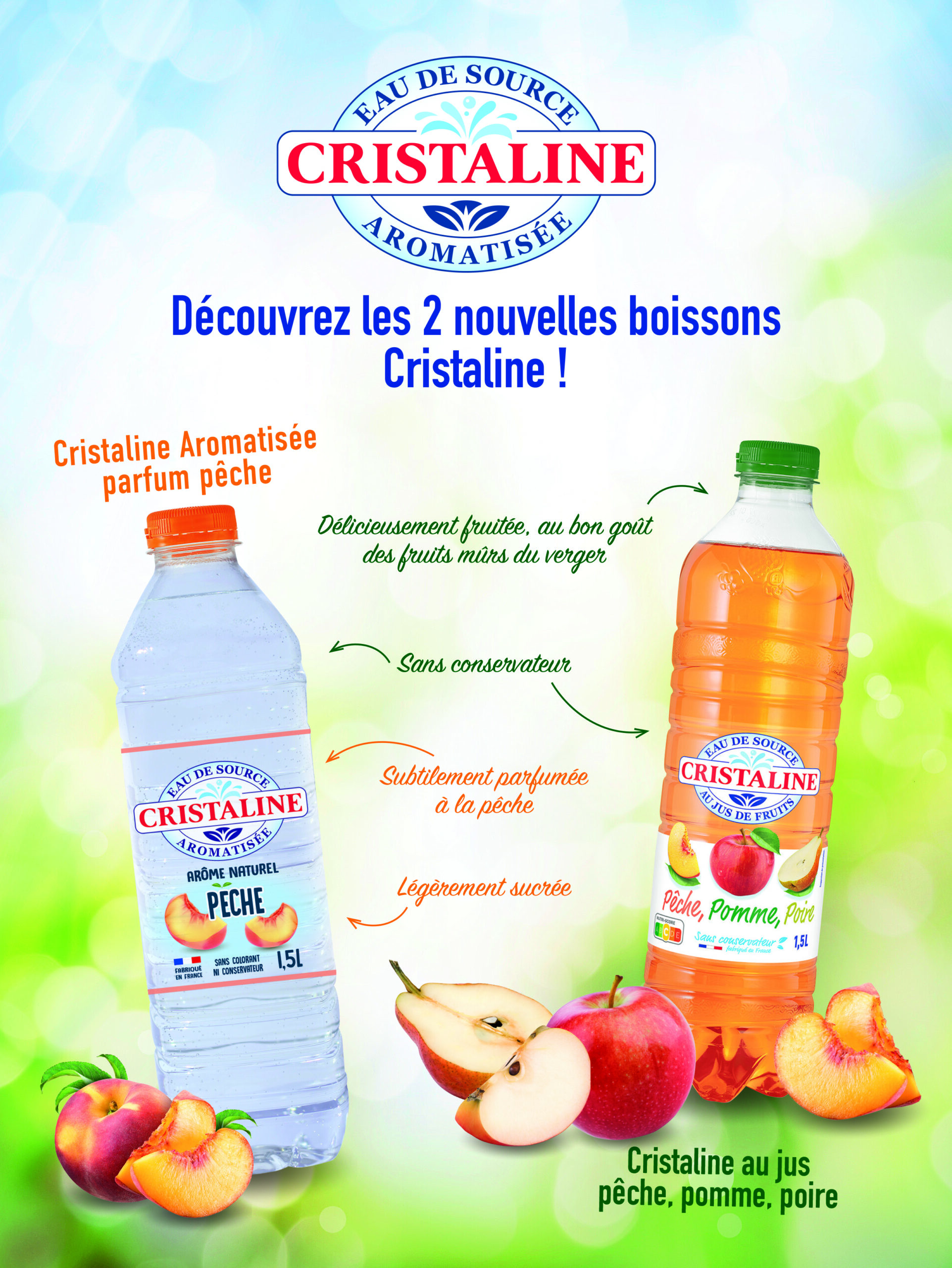 Découvrez les 2 nouvelles boissons aromatisées Cristaline ! - Cristaline Découvrez les 2 nouvelles boissons aromatisées Cristaline ! - Cristaline